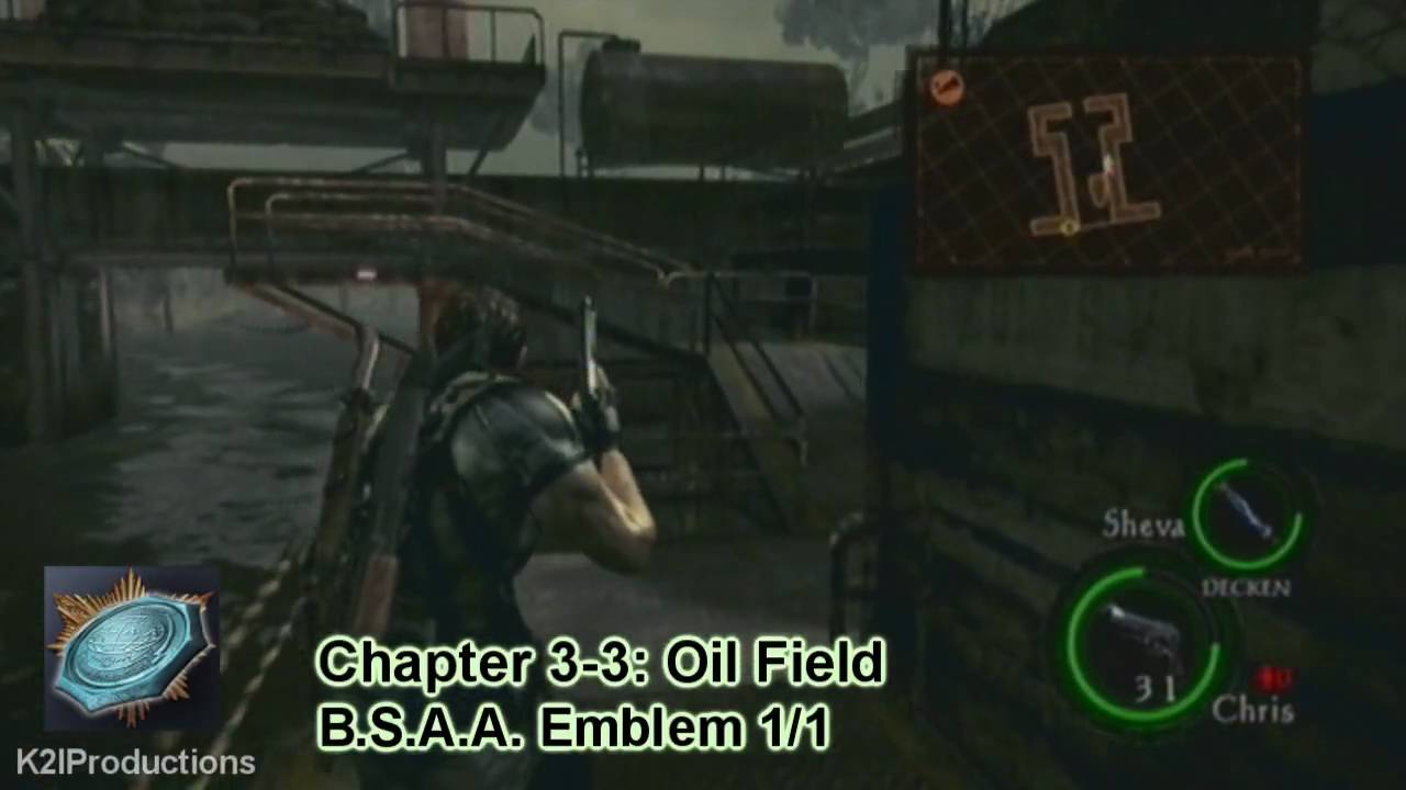 Resident Evil 5 BSAA Emblem Guide Chapter 3-3 - YouTube