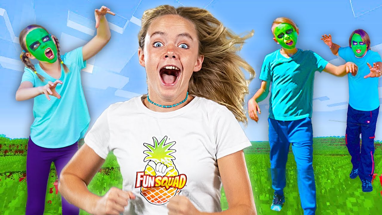 Minecraft Invasion Game With The Fun Squad! Race to Save Steve! | Fun ...