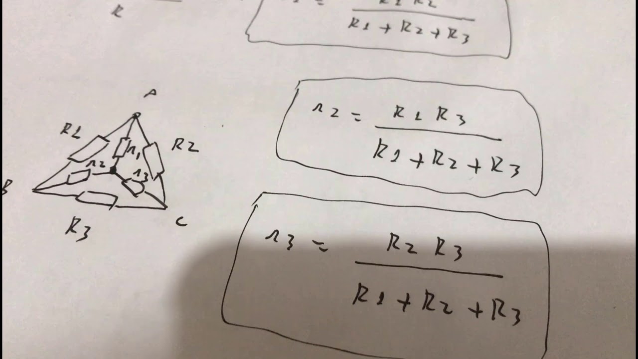 Transformação Delta Estrela via Teorema de Kennelly - YouTube