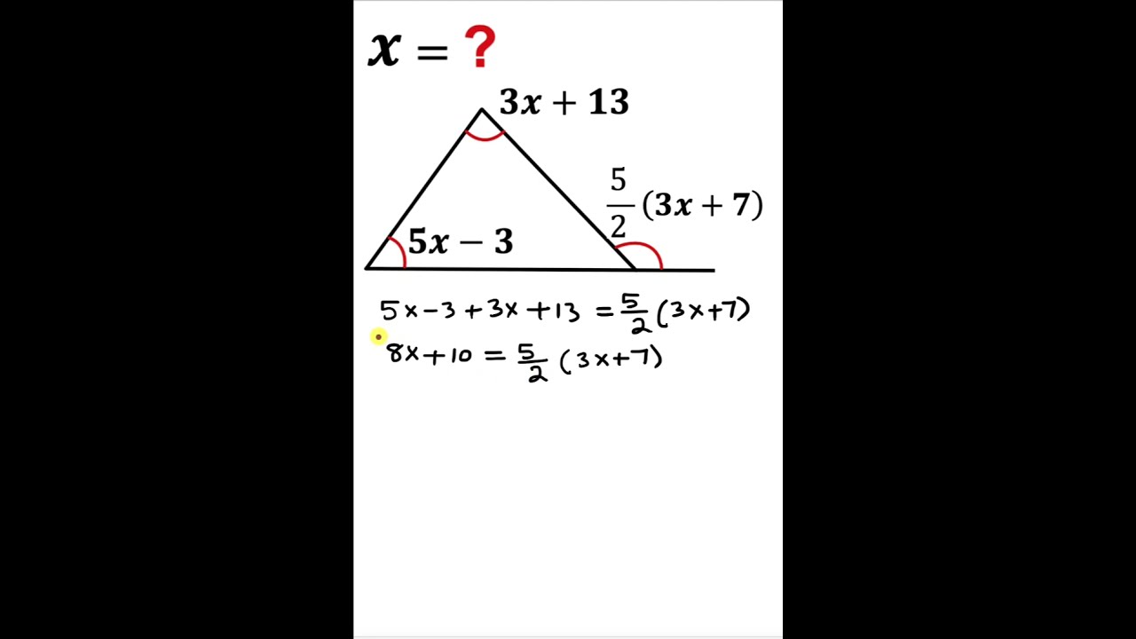 Solve For X In The Triangle YouTube Solve For X In The Triangle YouTube
