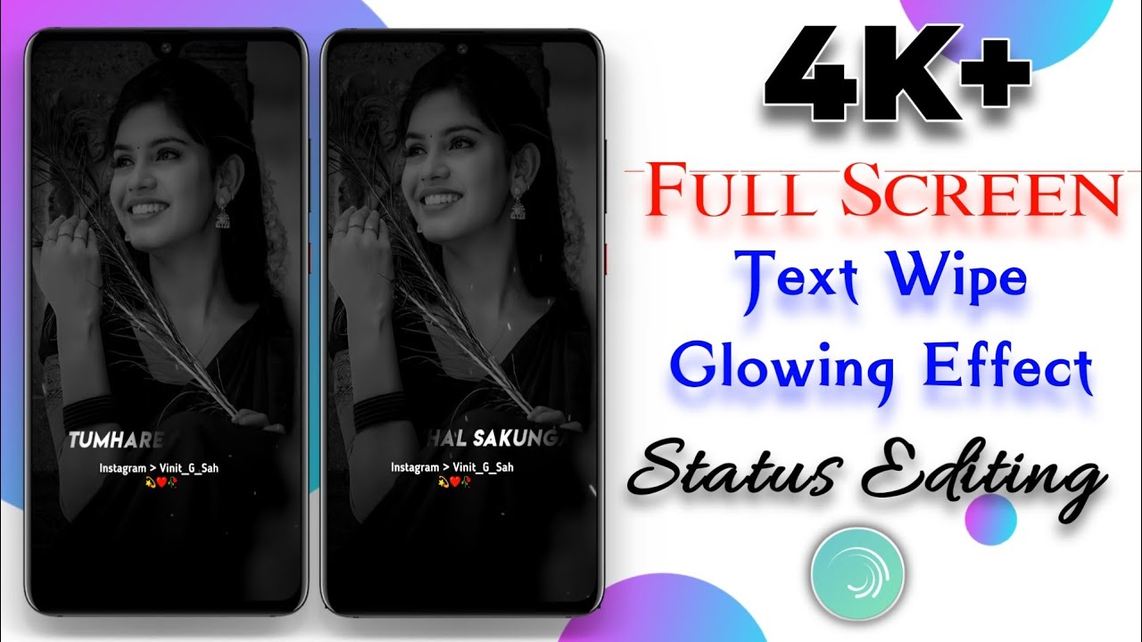 Alight Motion Video Editing 🔥|| Text Wipe Lyrical Glowing Video Editing ...