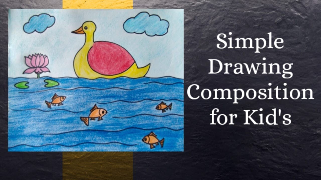 Simple Drawing for kids/beginners//uses of plastic crayon colours - YouTube
