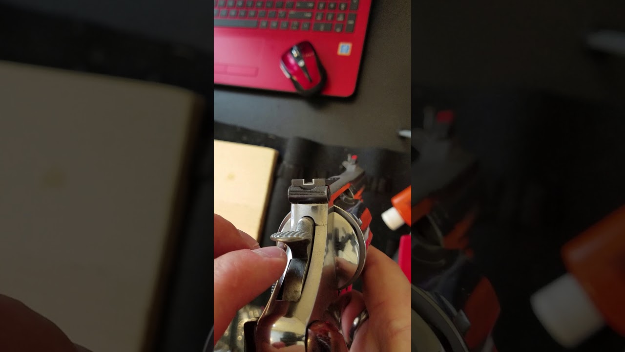 Smith and Wesson 629 rear sight blade change - YouTube