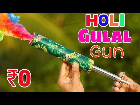 How to make gulal gun At Home || Holi Special 2025 || #viralvideo #holi ...