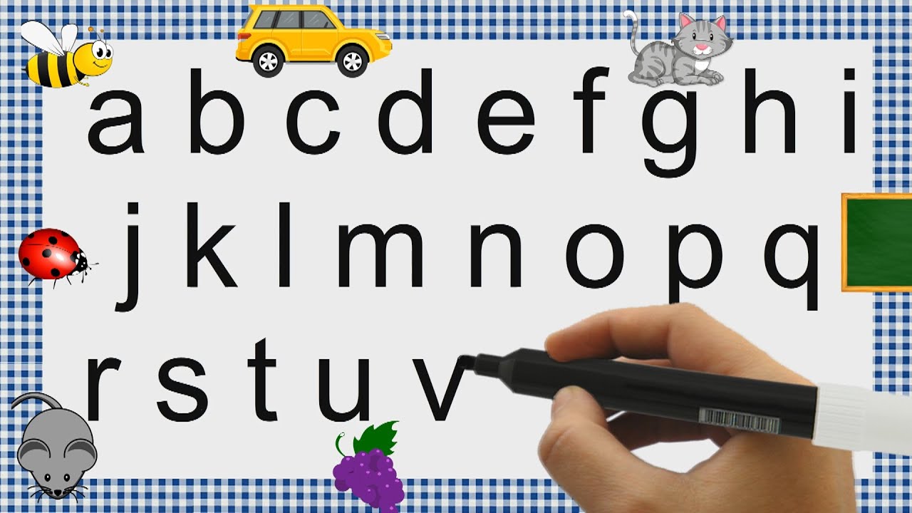 Como Escrever o Alfabeto com letras de FORMA minúsculas | Alfabeto em ...