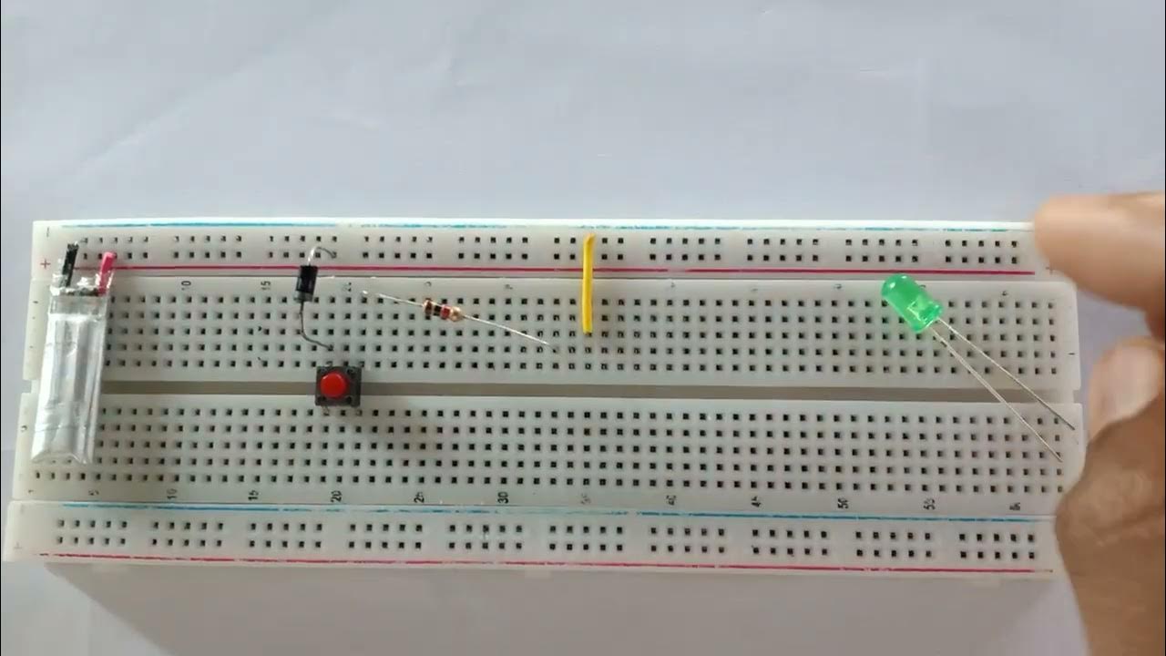 Basic Electronics Circuit led on or off project - YouTube