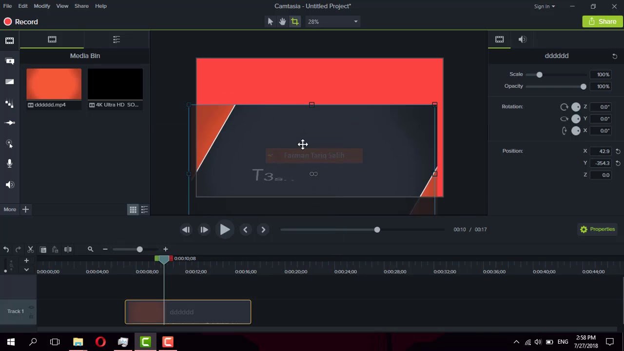 How to change Background color of the Canves in Camtasia - YouTube