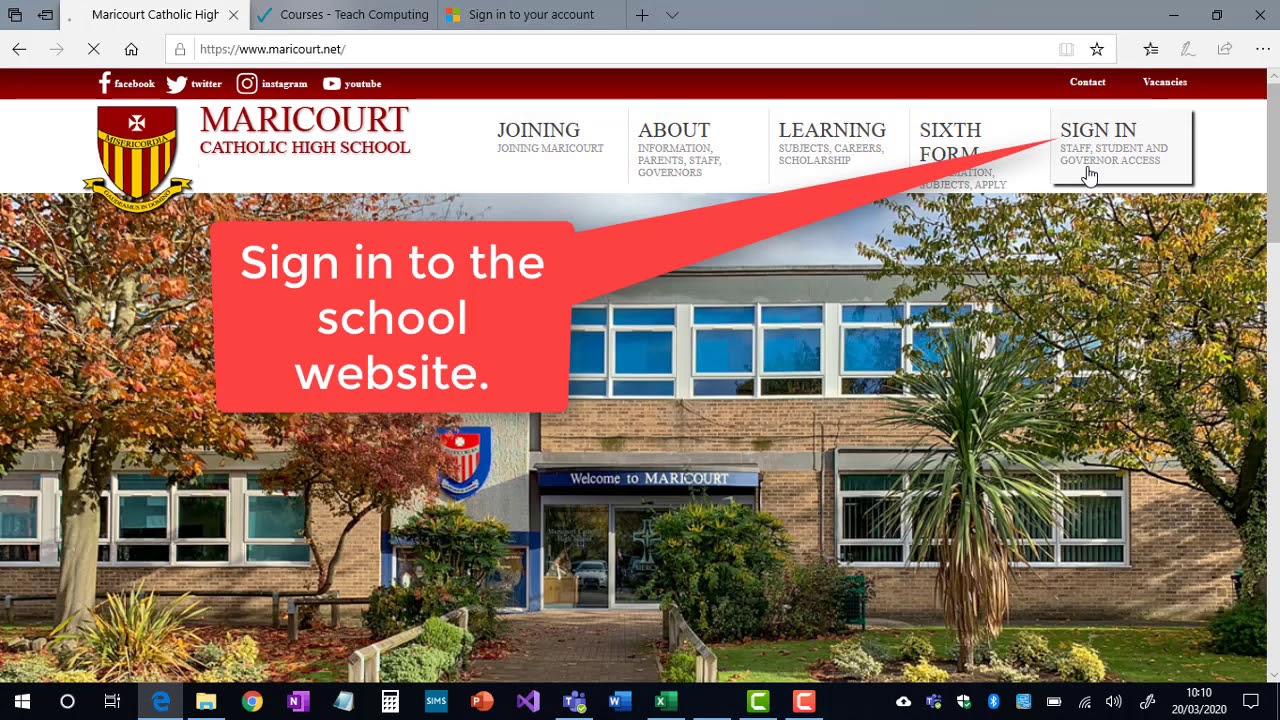 Student Login to the VLE - YouTube