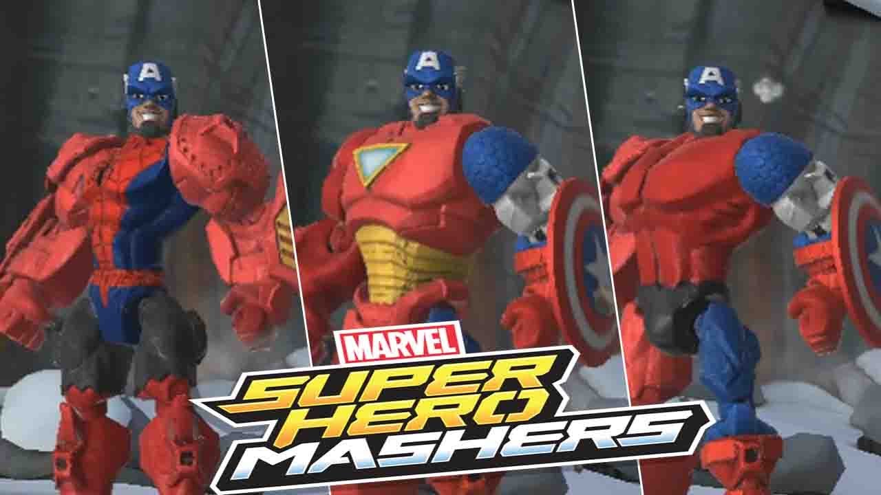 Marvel Super Hero Mashers - Captain America Mix Hulkbuster and Red Hulk ...