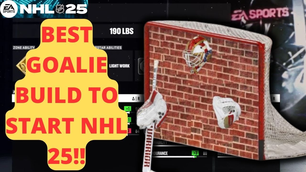 THE GOATED GOALIE BUILD OF EASHL!! NHL 25 WORLD OF CHEL BRICK WALL ...