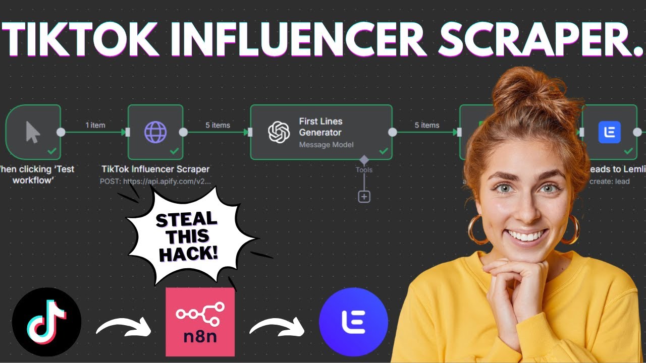How to EASILY Scrape TikTok Influencers and Email Them with N8N! - YouTube