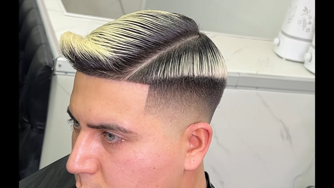 Side part (skin Fade) al natural - YouTube