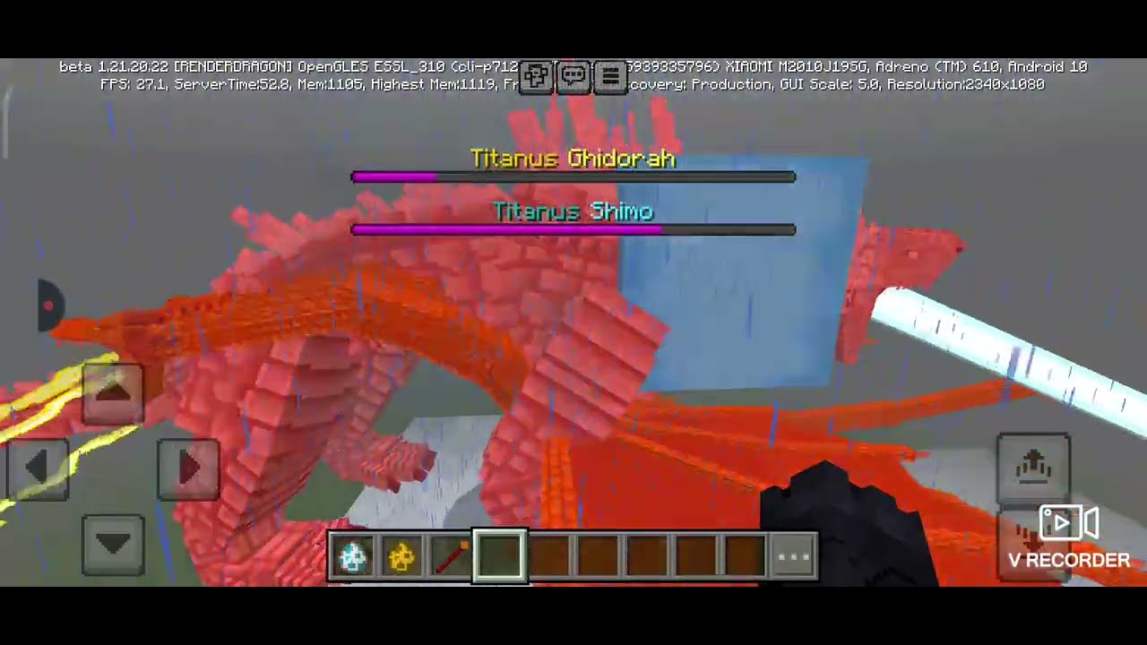 Titanus Shimo GXK vs King Ghidorah GKOTM Minecraft 🦖🧊🆚🐉⚡ - YouTube