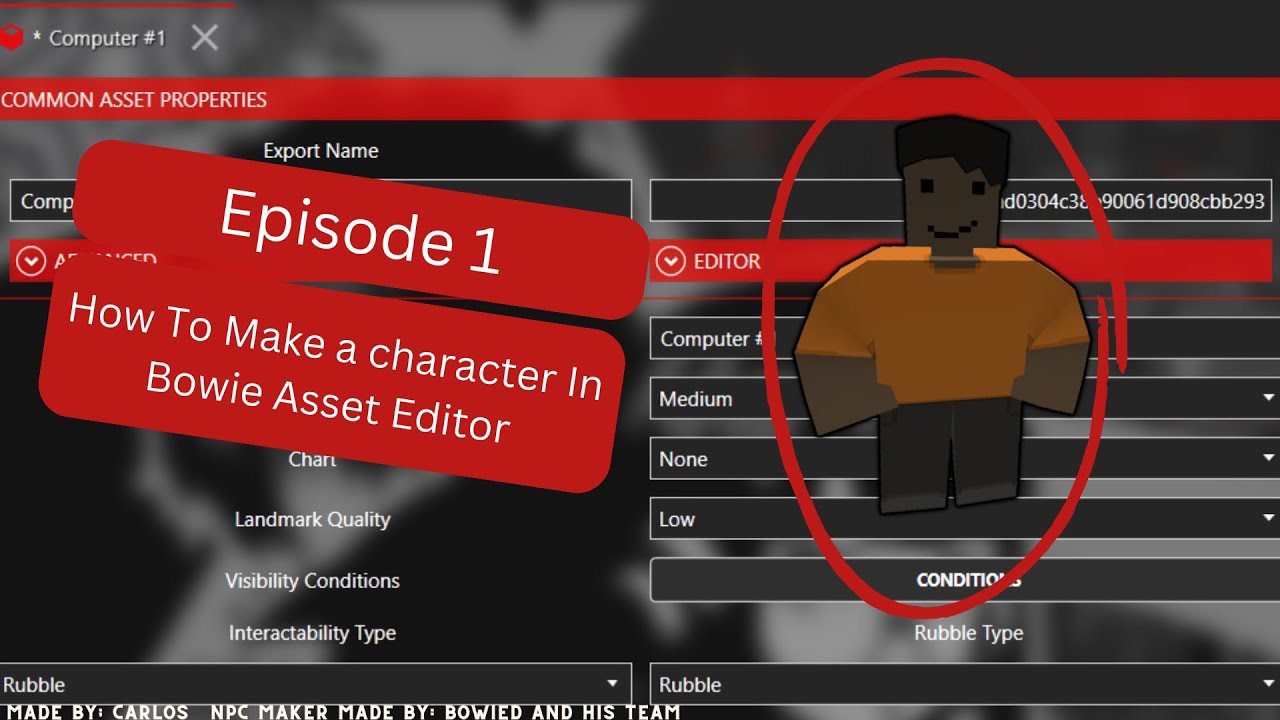 | Bowie D Asset Editor | How To make a Character | - YouTube