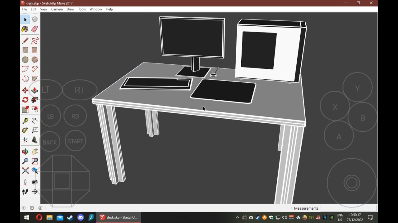 SketchUp on my old tablet - YouTube