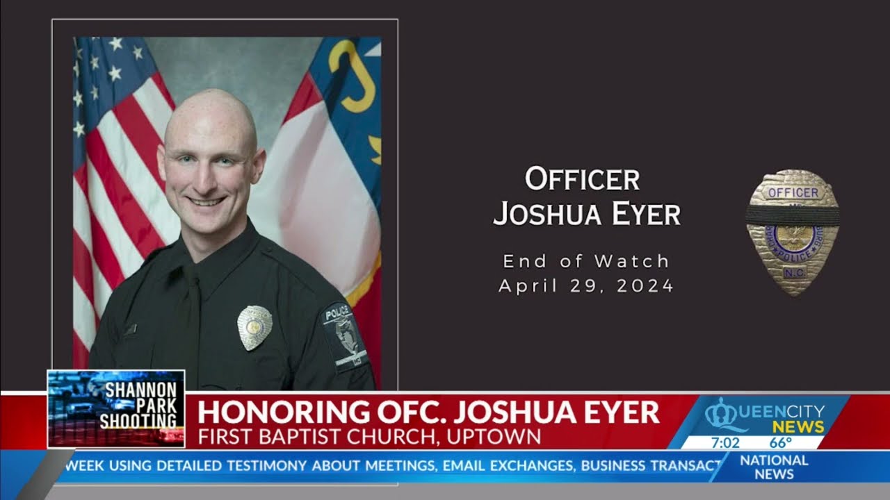 Family, friends gather to honor fallen CMPD officer Friday - YouTube