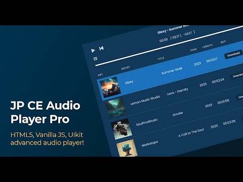JP CE Audio Player Pro - HTML5, UIkit (YOOtheme Pro), vanilla JS audio ...