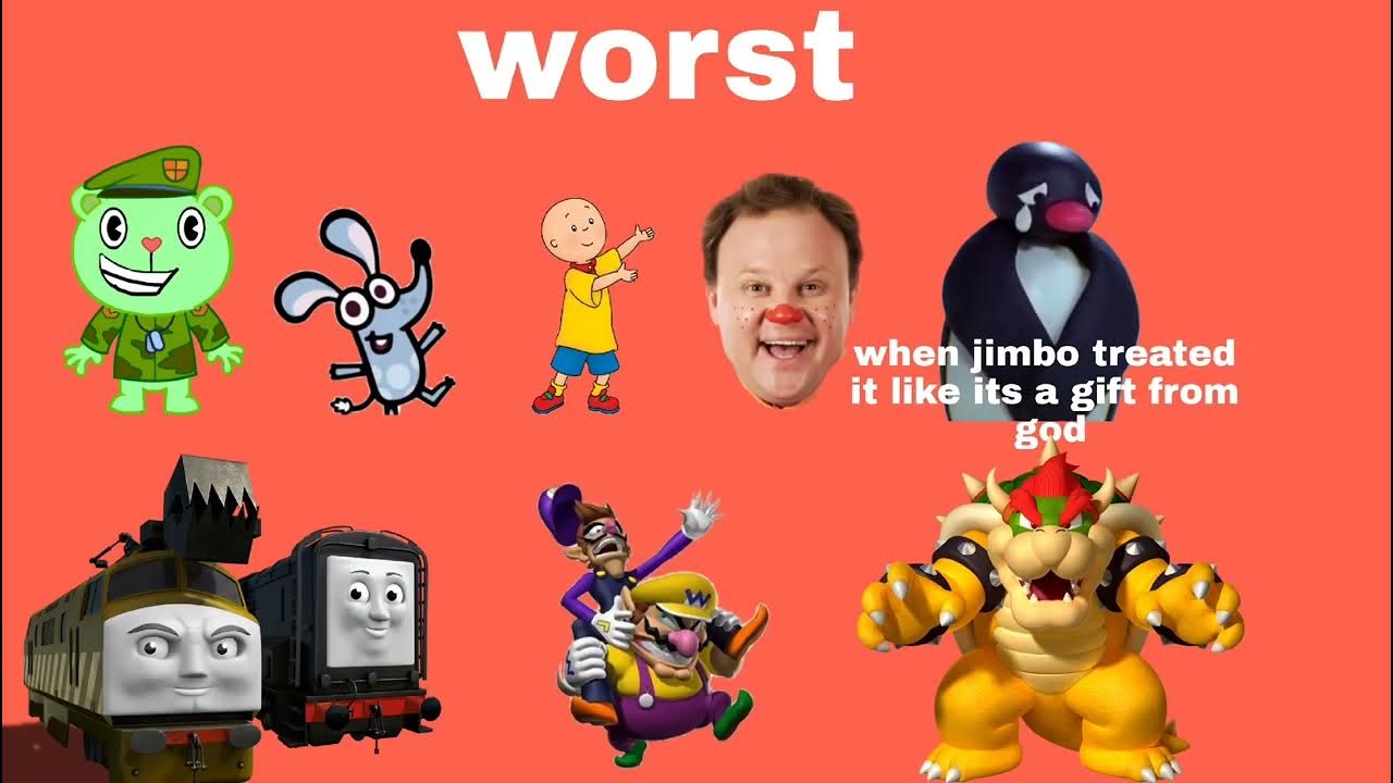 my best to worst characters list - YouTube