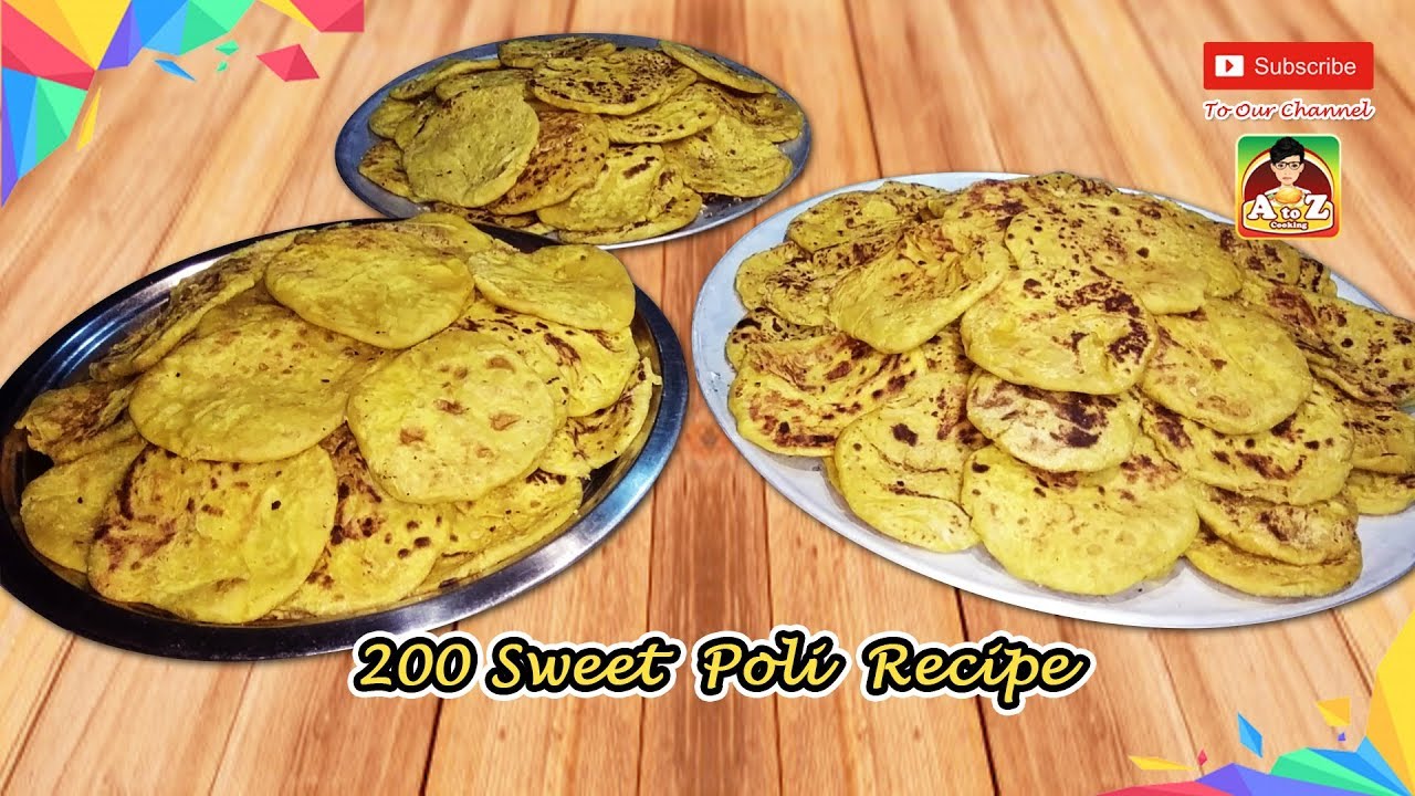 Making 200 Sweet Poli / Paruppu Poli Recipe / Obbattu / பருப்பு போளி ...
