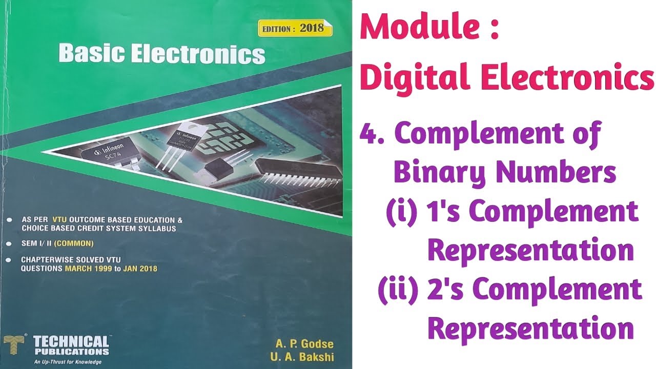 BasicElectronicsEngineering|Digital Electronics|ComplementOfBinary Numbers | 1's And 2's ...