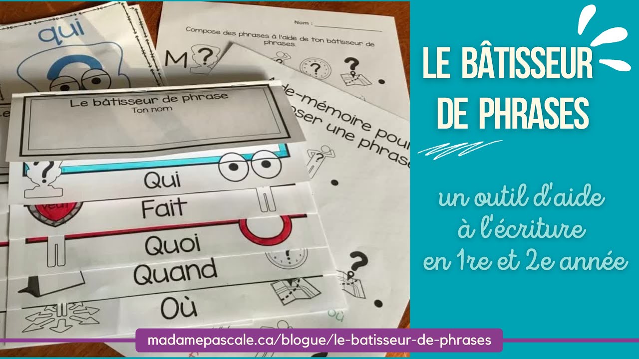 Bâtisseur de phrases - pour bâtir le goût d'écrire! - YouTube