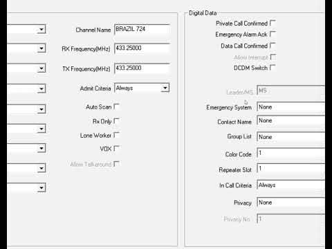 Usando CPS do Retevis RT3S para configurar ID e frequências para ...