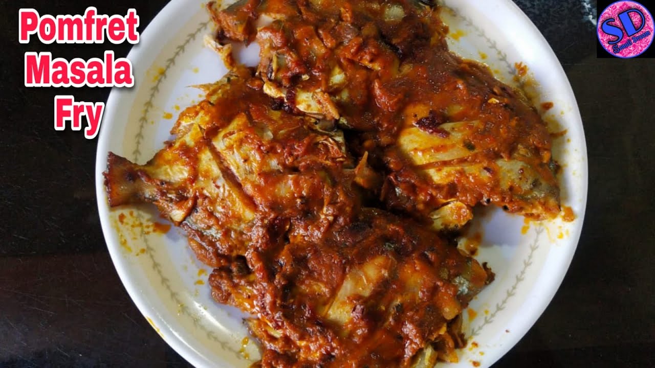 Pomfret masala fry. Pomfret macher masala fry. Tawa fish fry. fish ...