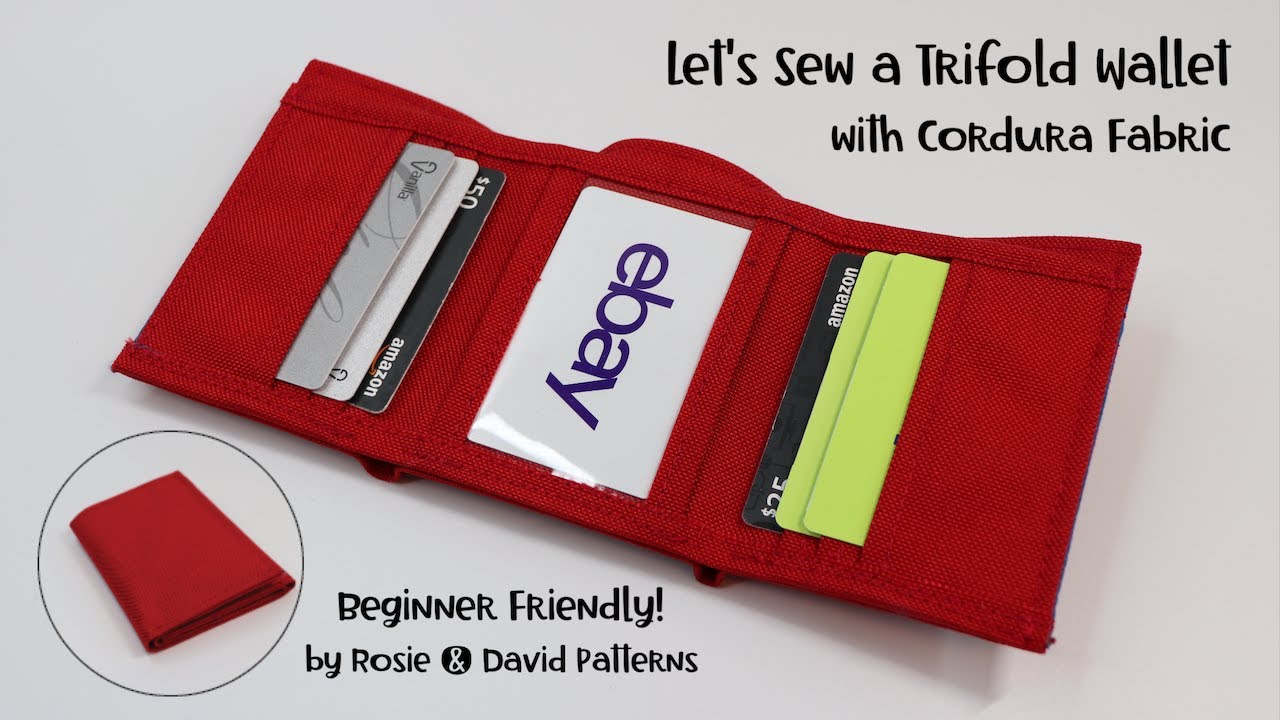 Let's Sew a Trifold Wallet with Cordura Fabric by Rosie & David ...