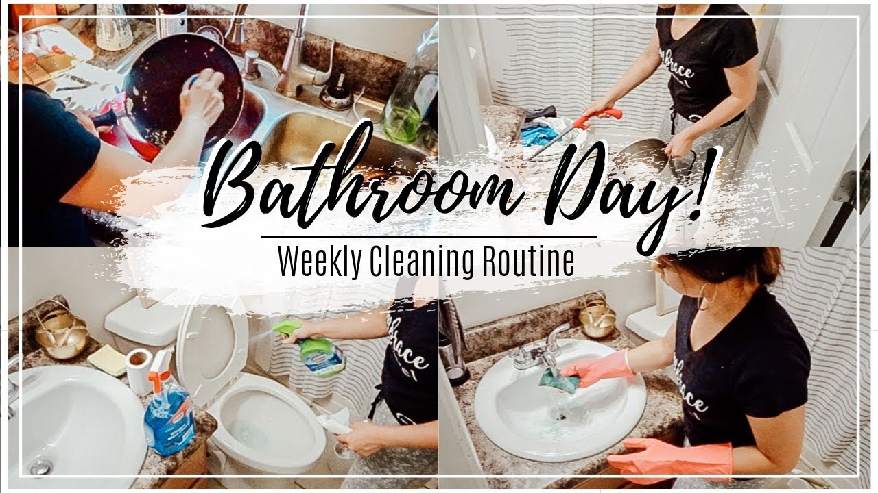 monday cleaning schedule | messy monday motivation | weekly bathroom ...