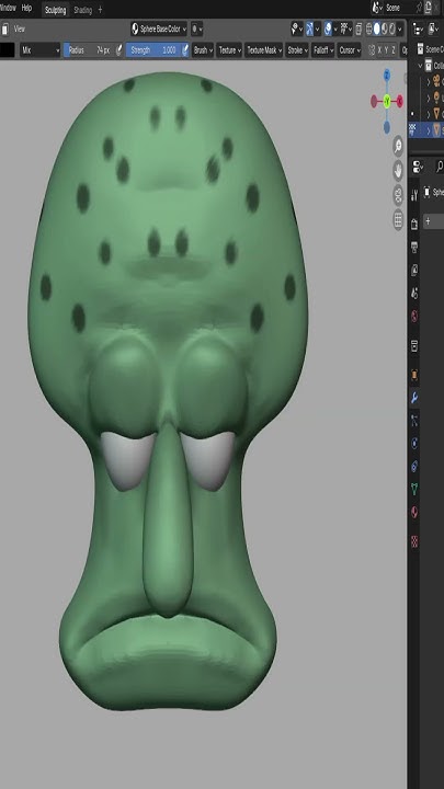 Blender Sculpting: Squidward-Inspired Character Model #2024 #blender3dmodelling - YouTube