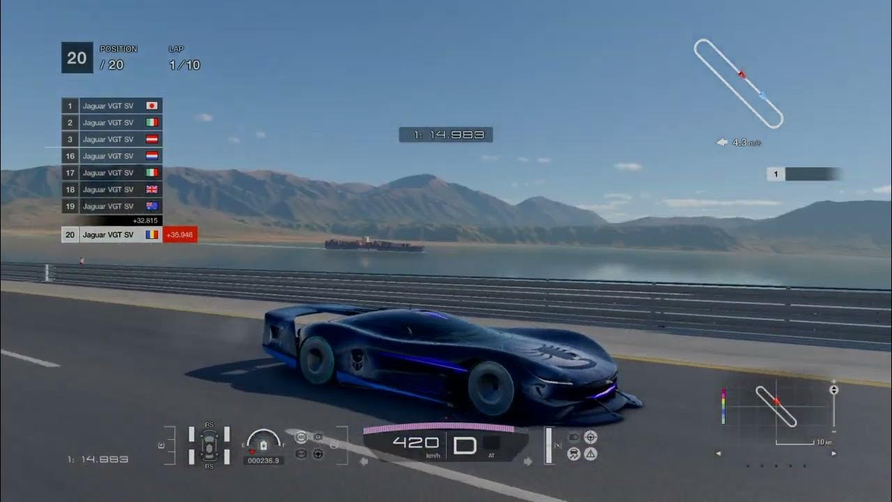 Gran Turismo™ jaguar VGT SV top speed - YouTube