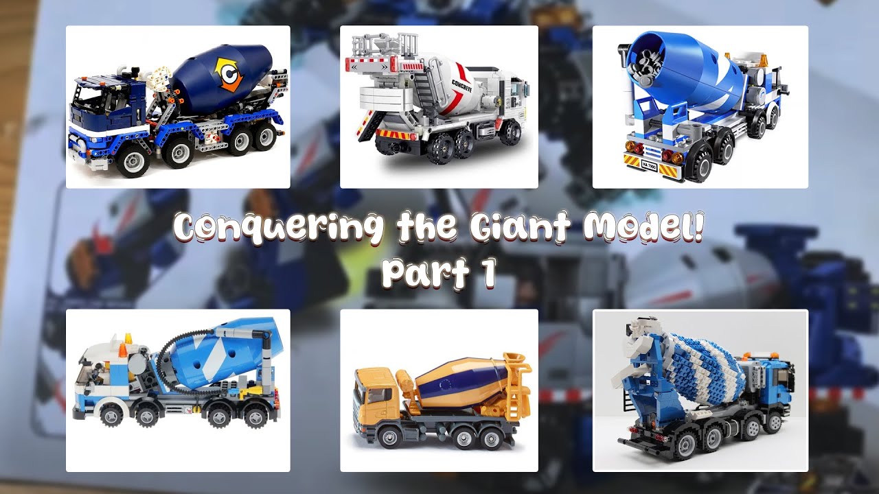 Building a Lego Cement Mixer Conquering the Giant Model! Part 1 - YouTube