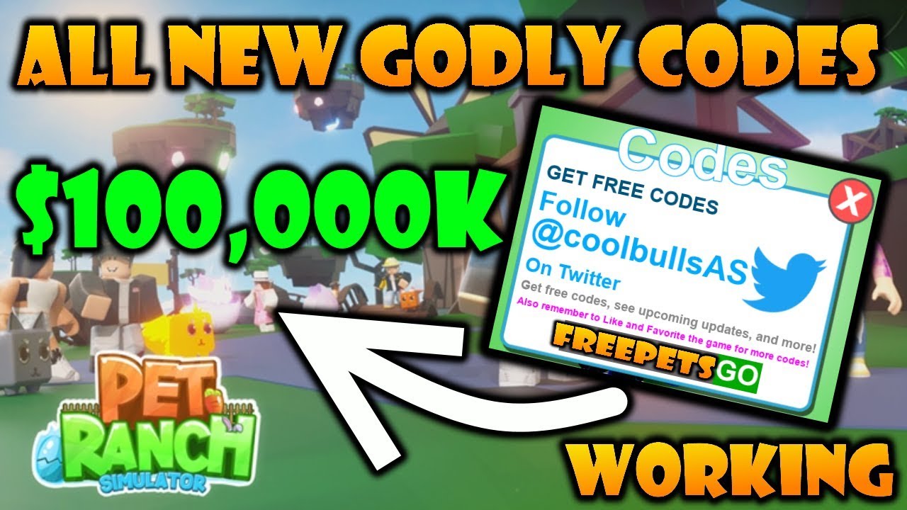 ALL NEW *GODLY CODES* IN🐾Pet Ranch Simulator [ROBLOX] | 6 Codes - YouTube