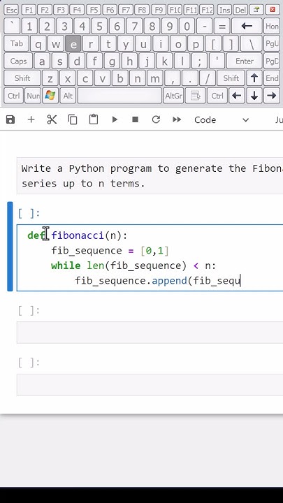 Generate Fibonacci Series In Python Python Programming Tutorial Python Asmr Youtube