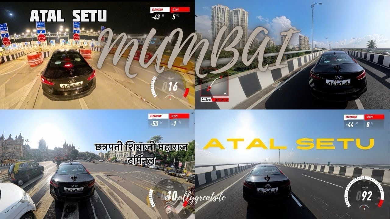 ATAL SETU Drive 🚗 .. JASKHAR TO CST via Atal setu 🛣️🌅 ll #4kvideo # ...