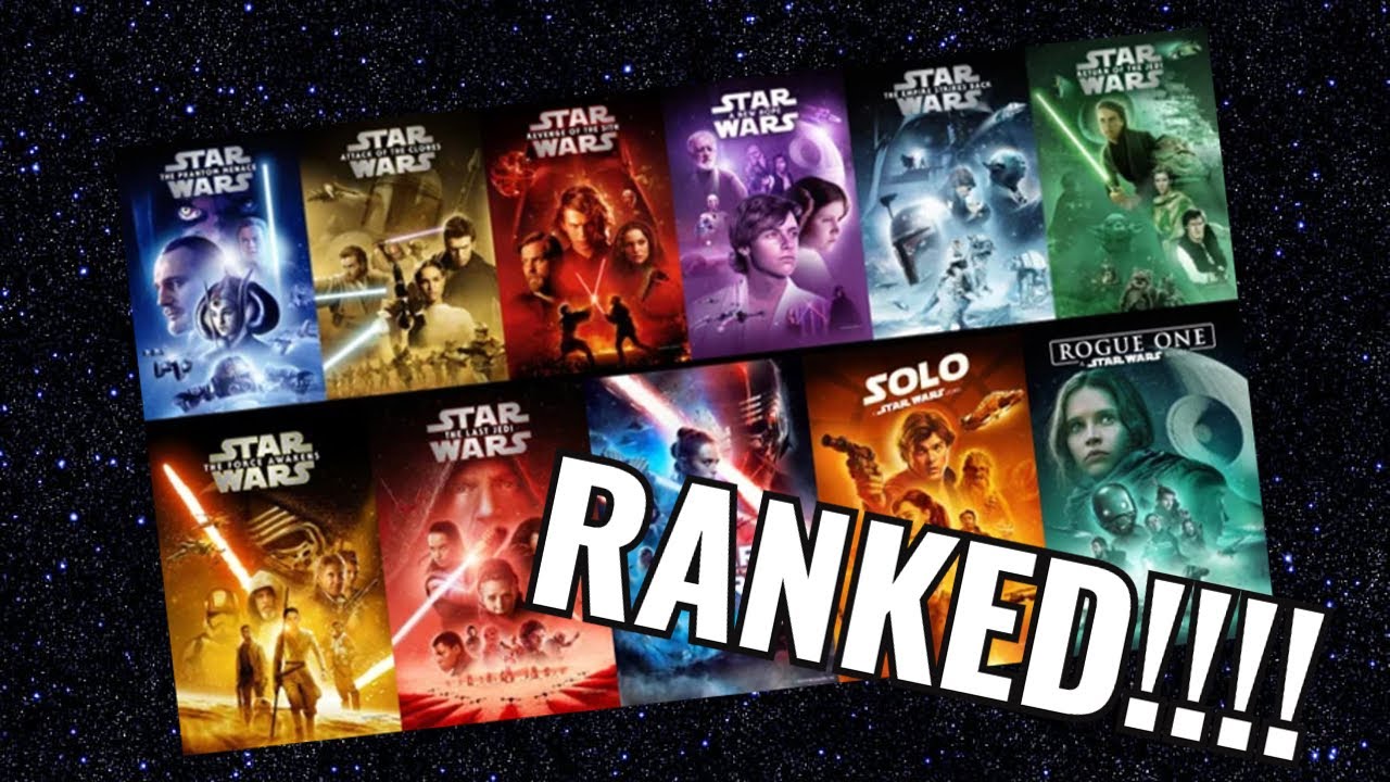 ALL STAR WARS MOVIES RANKED!!!! - YouTube