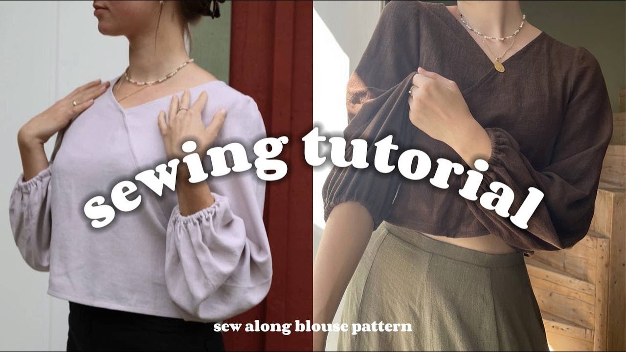 Beautiful and Simple Wrap style Blouse - beginner friendly sewing ...