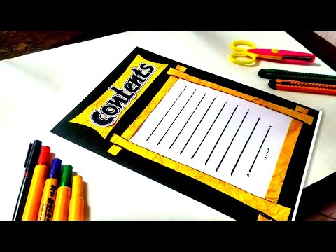 How to Make Content Page For Project File | Project File Decoration ...