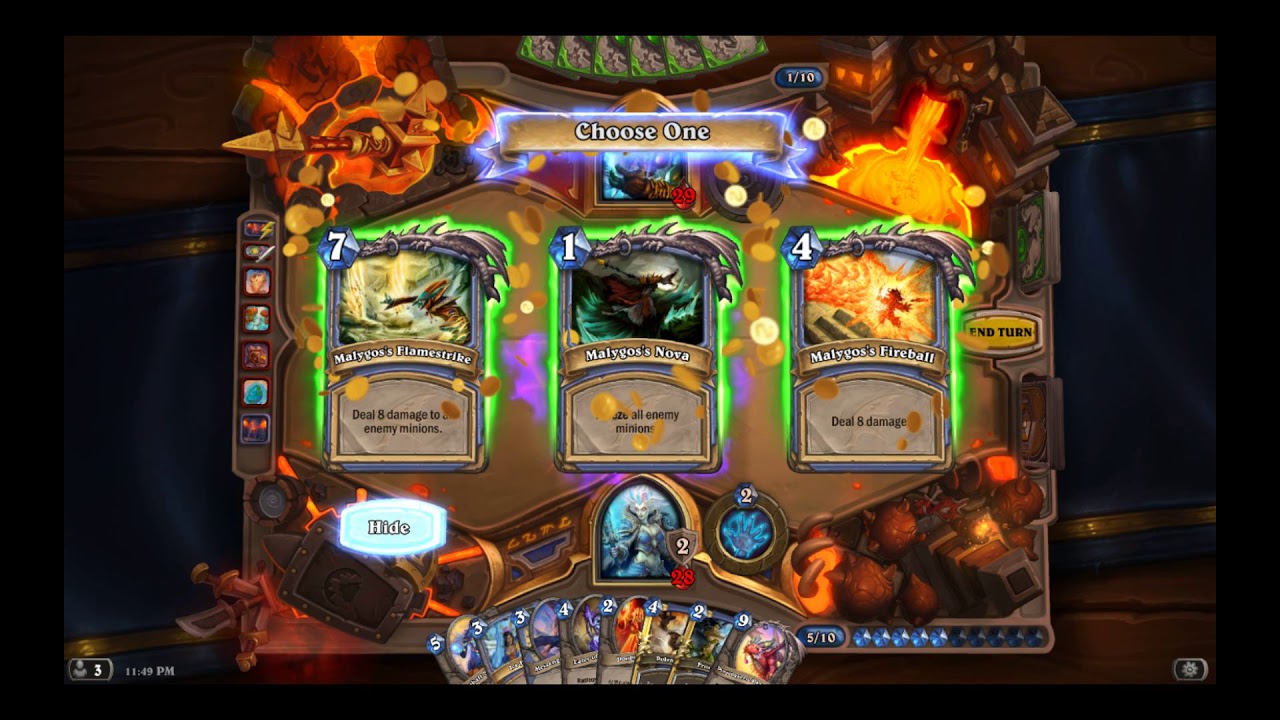 Hearthstone 87 Rang Wild Reno Mage vs Qest Shaman - YouTube