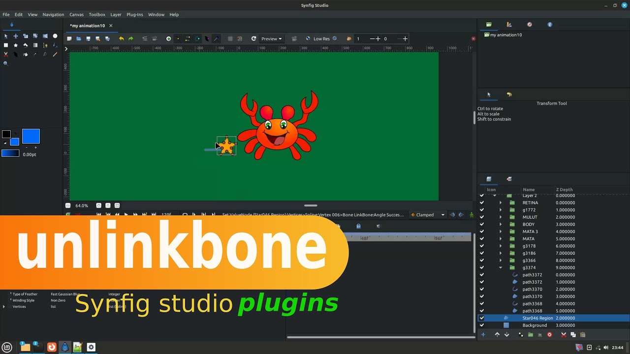 unlinkbone (synfig studio) - YouTube