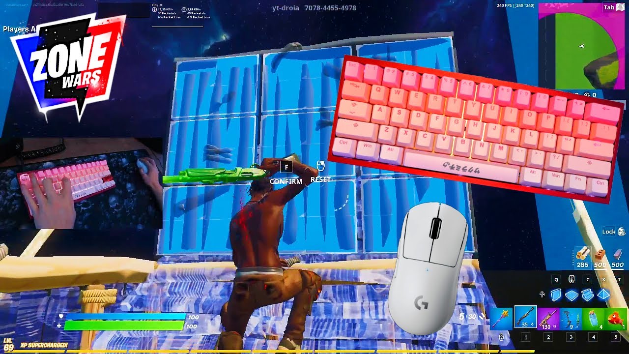 $400 Custom Keyboard ASMR Chill🤩Satisfying Gameplay Keyboard Fortnite ...