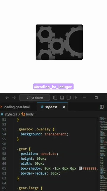 Loading Gears Css Html Shorts Short Viral Youtubeshorts Coding Htmlcssjavascript Youtube