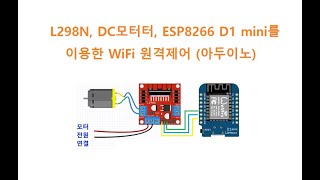 L298N DC모터터 ESP8266 D1 mini를 이용한 WiFi 원격제어 (아두이노) [두원공과... | Doovi