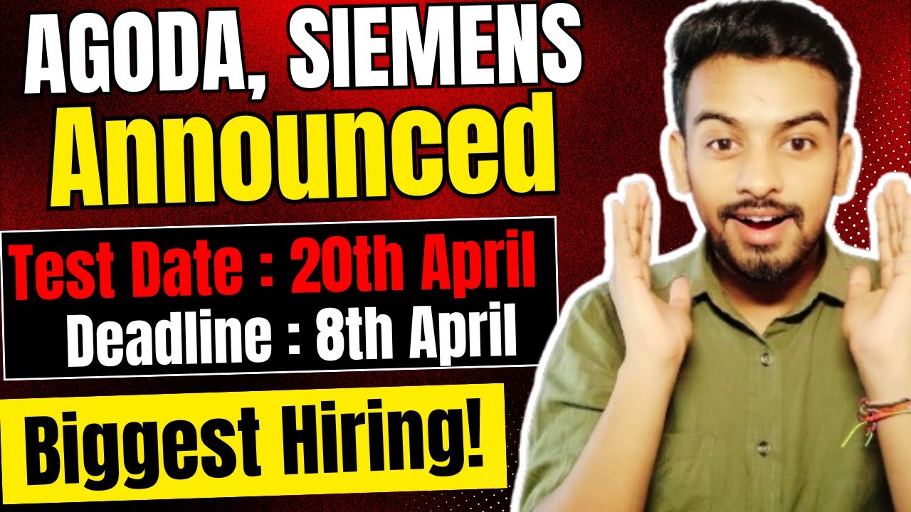 Agoda Biggest Hiring Announced | OFF Campus Drive For 2025, 2024 Batch | Fresher Jobs - YouTube