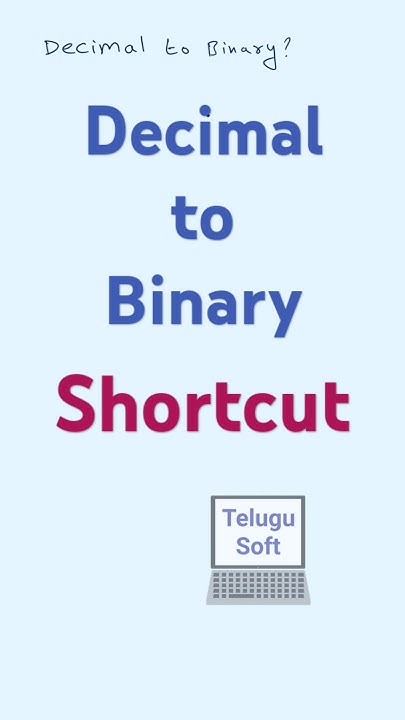 Decimal to Binary shortcut #shorts #telugu - YouTube