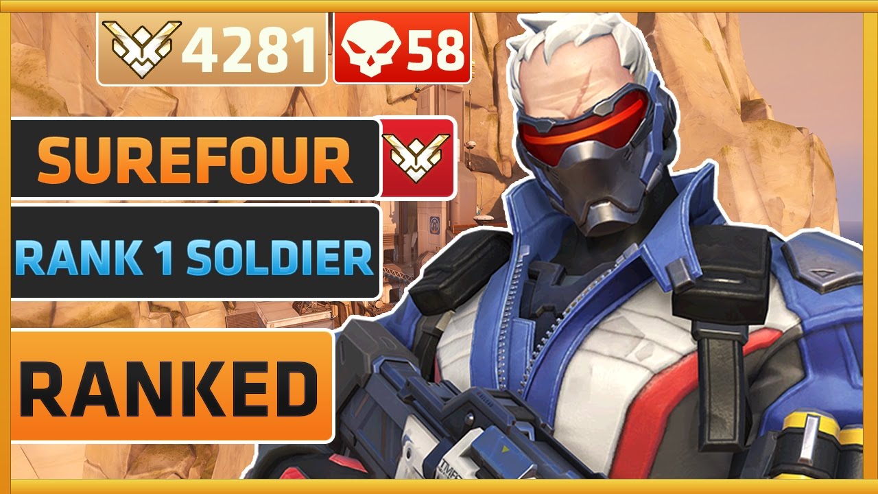 Rank 4/Top 500 Overwatch Sickest Soldier Game | C9 Surefour - YouTube