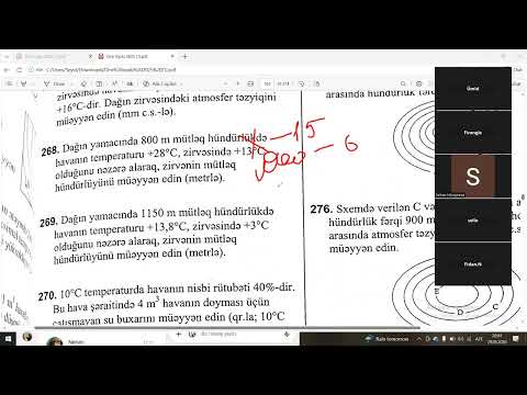 DİM Test Toplusu-2025. Havanın elementləri, Atmosfer hadisələri 266-272