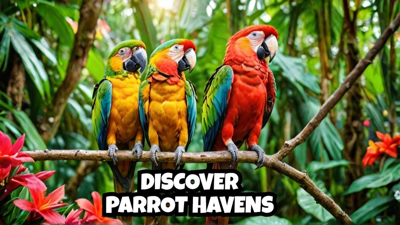 The Incredible Natural Habitat of Colorful Parrots - YouTube
