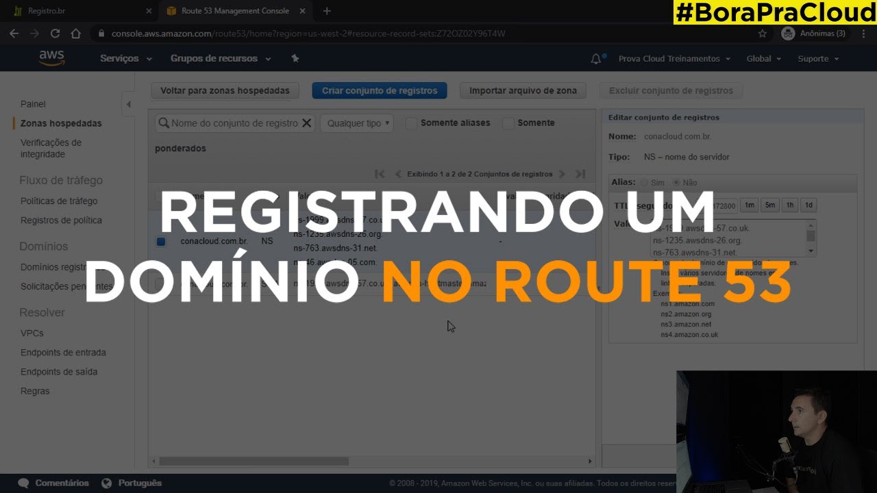 COMO REGISTRAR UM DOMÍNIO NO ROUTE 53 DA AWS - YouTube