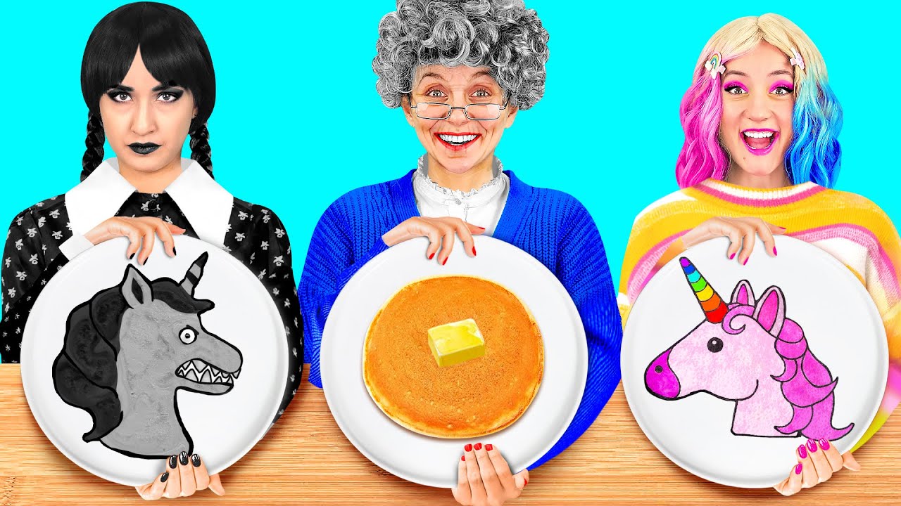 Wednesday vs Grandma Cooking Challenge | Delicious Recipes by Fun ...